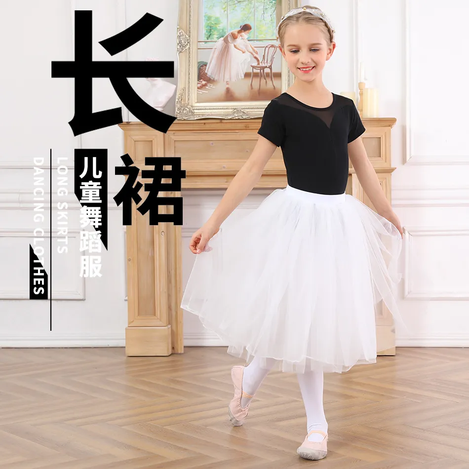芭蕾舞tutu演出服舞蹈蓬蓬裙子黑天鹅舞练习比赛成人白色纱裙定制