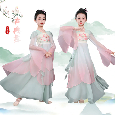 儿童中国舞演出服新款飘逸古典舞