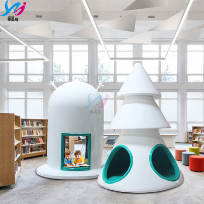 玻璃钢雕塑松树屋商场美陈儿童乐园早教中心户外卡通雕塑制定厂家