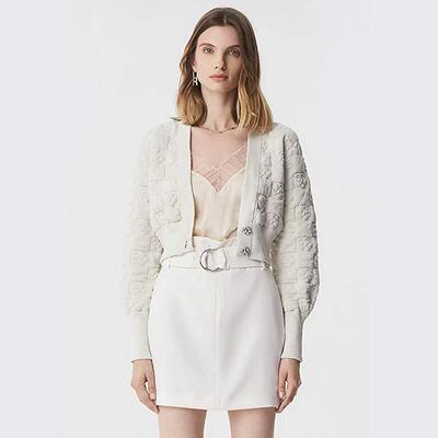 IRO NIGHT 2025年冬季V领针织收腰保暖外套IWF341M01400