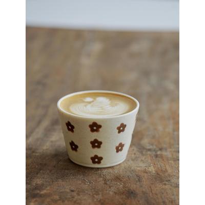 糯灰猪口杯◢叶子手作本来不该有咖啡杯女士个人手作拉花杯咖啡杯