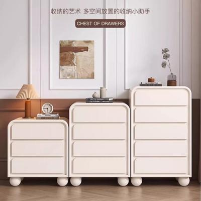 约奶油风烤cd470077漆柜简现代家立用卧室收纳柜床尾斗柜靠墙客厅