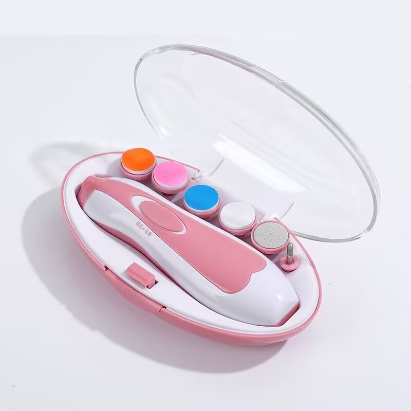 热销多功能宝宝电动磨甲器静音婴儿修甲器护理套装美甲机