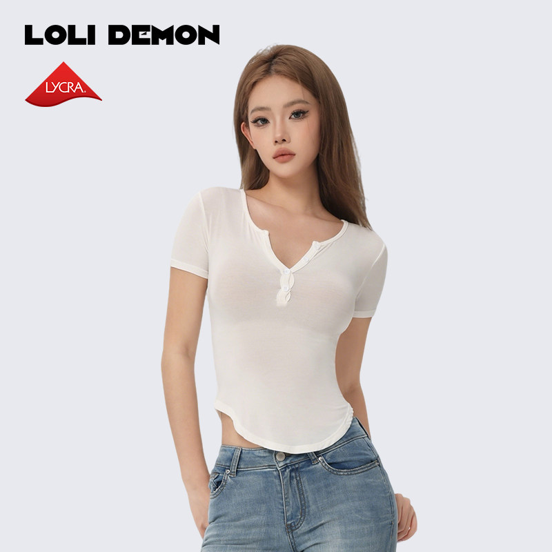 LOLIDEMON 美人无骨-小蛮腰版短袖 T升级莱卡高弹凉感面料