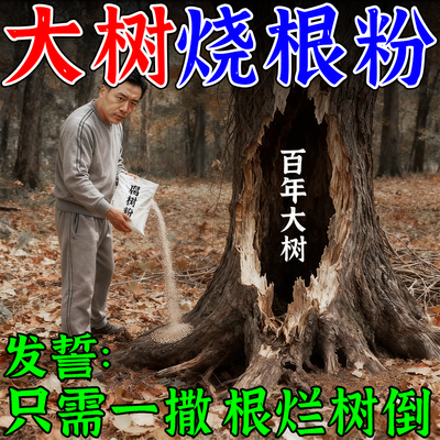 大树烂根强力枯树王灭树粉悄悄枯死构树杂草除竹子专用药腐树根