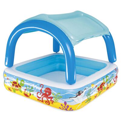 52192带遮阳篷儿童戏水池1-个宝宝海洋动物爬行球池