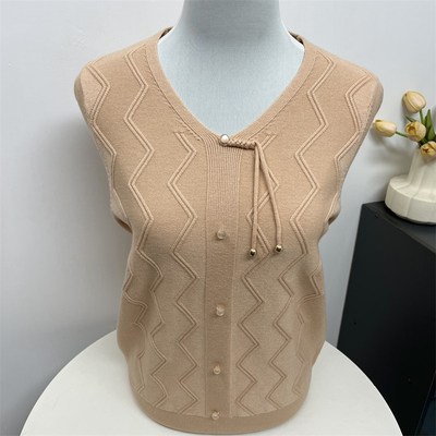 速发新中式老妈秋装V领针织衫上衣4装岁50中妈年0洋气减龄打底毛