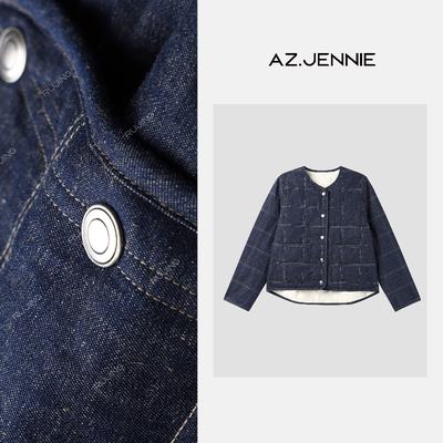 RUJING丨LP同款夹克外套新款复古圆领气质保暖轻薄棉服短外套