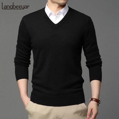 Sweaters wool Autumn for man Sweater men Solid Color Jumper