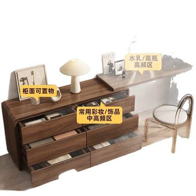 2881柜梳妆台一卧室现代简约化妆桌床尾收纳柜化妆斗体转台角书桌