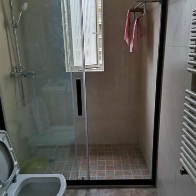 工卫酒店宾馆批量28969程生间干湿分离断玻璃隔弧扇形淋浴房家用