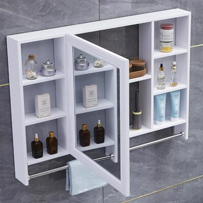 卫生间11082浴镜柜挂墙式防水储收纳柜物镜箱手间带置物洗架梳室