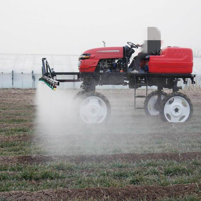 喷杆自走式撒肥四轮打药机18米喷福1000L喷药机100马力农用植保机