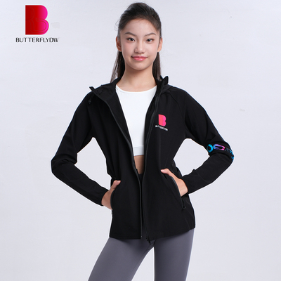 BUTTERFLY联名款成人运动服新款连帽外套速干男女同款风衣冲锋衣