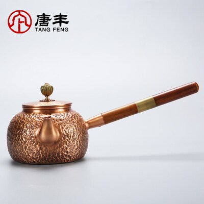 速发锤针侧把铜壶家用一体茶纹水煮壶泡茶专用烧水器10285z