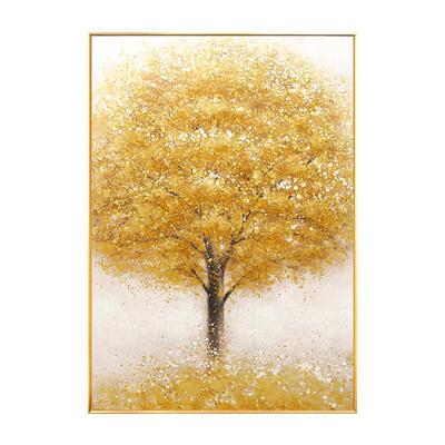 手绘油画抽象金色财树TRY-2947玄关装墙饰画现发代简约客厅背景挂