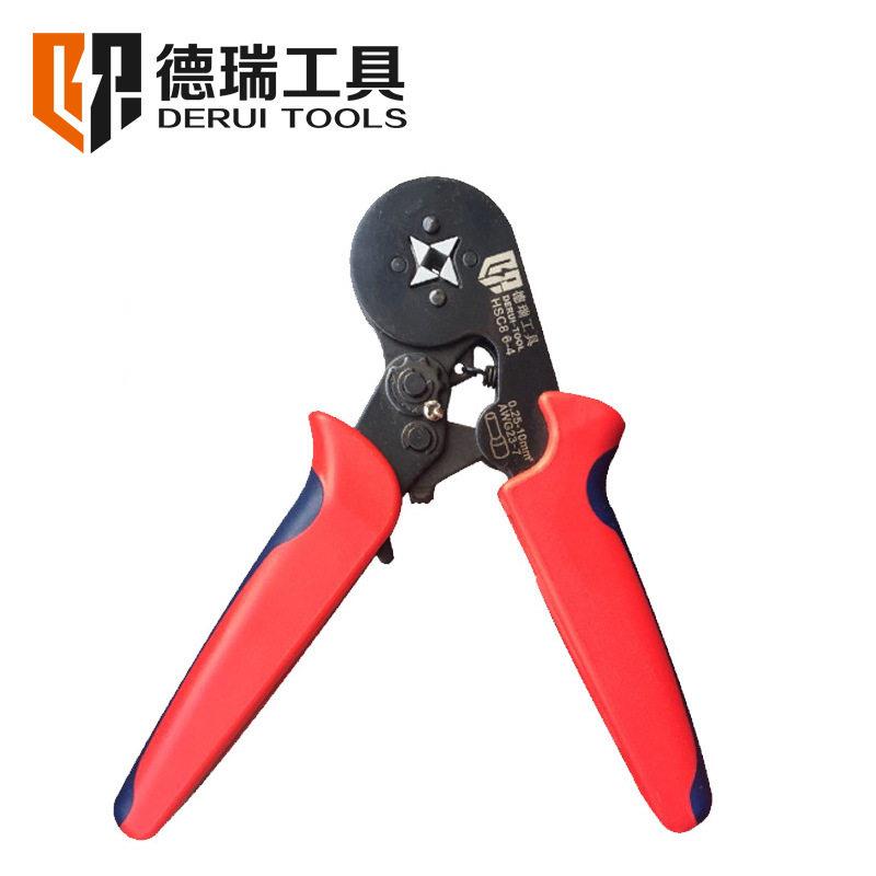 网络钳德瑞工具HSC8 6-4A 迷你型压接工具压线钳端子压接钳端子钳