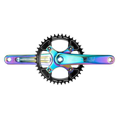 山地自行车正负齿牙盘 104BCD方孔曲柄套装 8/9/10/11速改装单盘