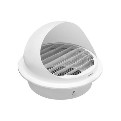 白色新风系统管罩排风防雨防风帽外墙透气帽通风系统不锈钢风帽