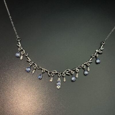 Vintage古着 Water drop branches项链