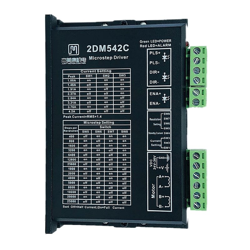 杰美康2DM542C 57步进电机驱动器 供电24-36VDC 电流4.2A