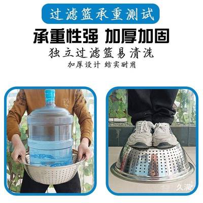 不水锈钢漏盆干湿离分厨余垃房圾厨沥水桶过滤餐FPA厨潲桶垃圾桶