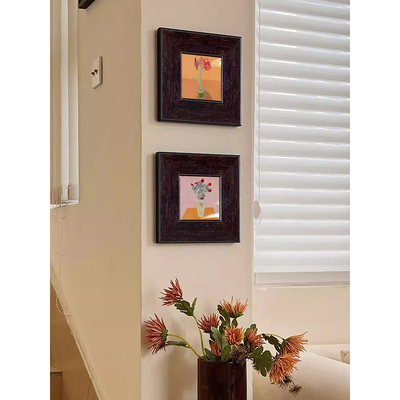 小众情调氛围法式卧室玄关背景墙壁挂画中古风植物花卉餐厅装饰画