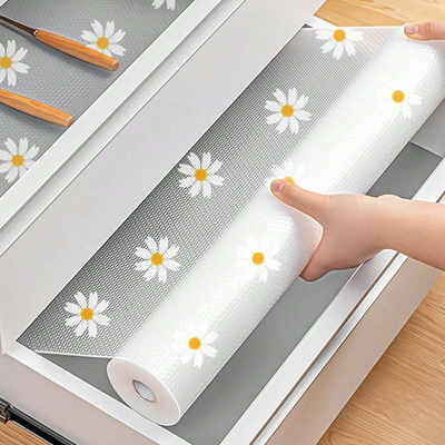 Daisy Shelf Liner For Kitchen Cabinets EVA Waterproof Fridge