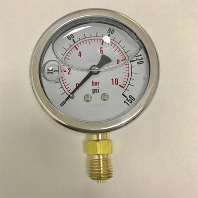 防震动压力表 压力10bar 150psi 螺纹 ZG1/4 PT1/4 直径68mm 径向