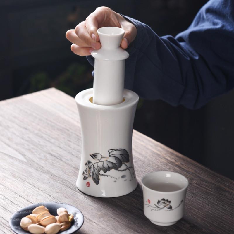 温酒壶酒具组套陶瓷烫酒壶骨瓷暖酒器分酒器酒杯黄酒白酒温酒具