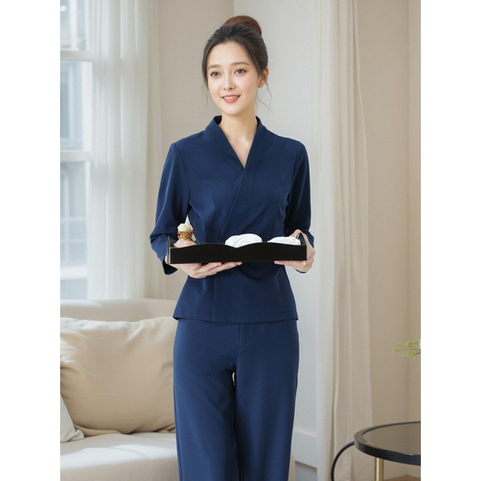 采购产品美容师工作服,女性夏季新风格,健康按摩,足部按摩技师