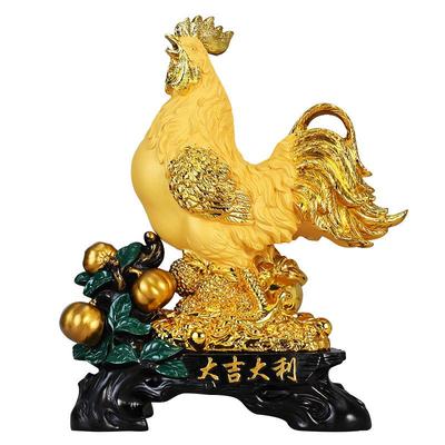 鸡摆生件大吉工大利公鸡财招金鸡十QTC二肖艺品家居客厅玄关装饰