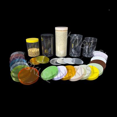 pet易泥拉食品级塑料包装水晶容泥橡皮LS8565广口带盖子塑料器收