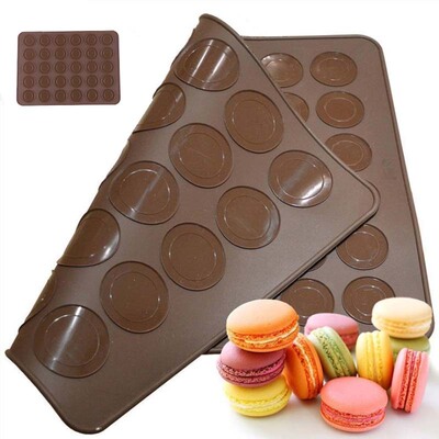 New 30-Cavity Silicone Macaroon Roll Mat DIY Baking Mats Cak