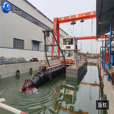 内蒙小型疏浚绞吸船 内河吸沙船 绞刀头液压水库清淤船