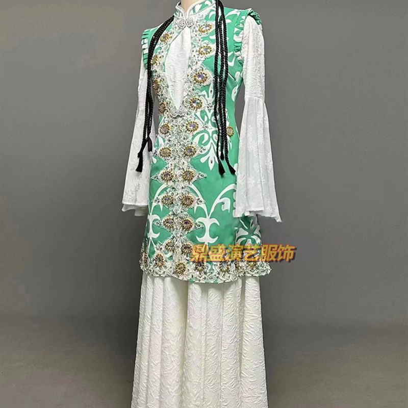 好货少数民族回族天山姑娘舞蹈服装传统盛装礼仪服饰舞台表演舞服