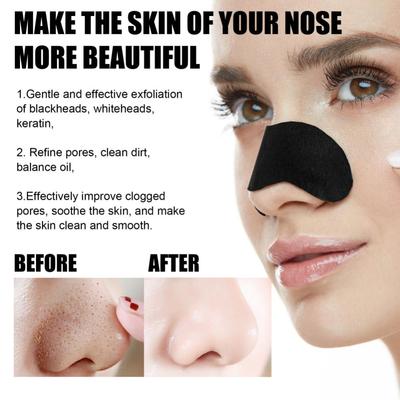 10Pcs Bamboo Blackhead Removal Mask Nose Sticker Charcoal Bl