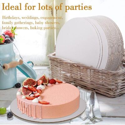 极速20PcsSet 20CM White Cake Board Greaseproof Nonstick Thic