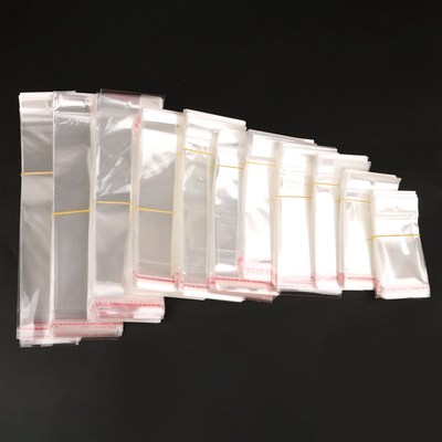 100Pcs Transparent Self Adhesive Seal OPP Plastic Cellophane
