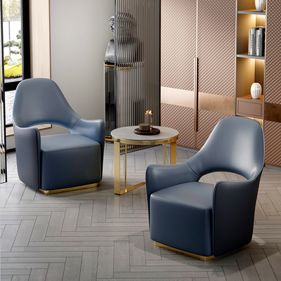老虎椅单人沙发椅轻奢酒店客厅会客休息区售楼处洽谈沙发组合接待