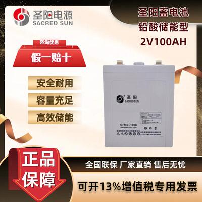 圣阳蓄电池GFMD-100C2V100AH适用于通信机房发电厂基站直流屏48V