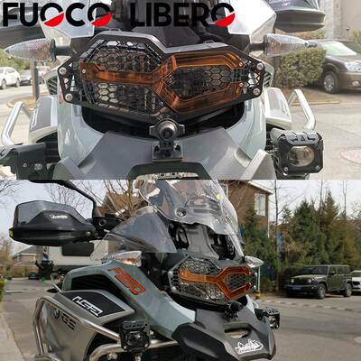 适用宝马F750GSF850GSADV18-21年新款大灯保护网前大灯防护罩