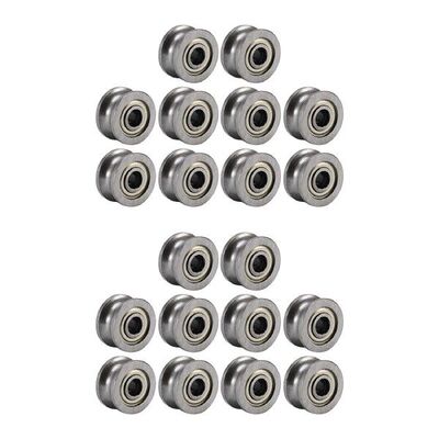 极速20Pcs U Groove Bearing U624ZZ Carbon Steel Durable V Gro