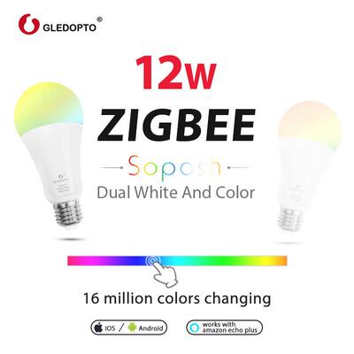 ZIGBEEZLL智能控制灯泡LEDRGBW/CW全彩控制12W灯泡E27灯