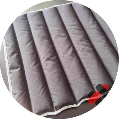 6公分横条机织直冲绒通道布全涤双层春亚纺直接冲绒面料