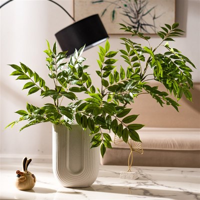 速发物端植高漆木单枝假树叶件摆子客厅仿生绿植假花艺装饰品摆设
