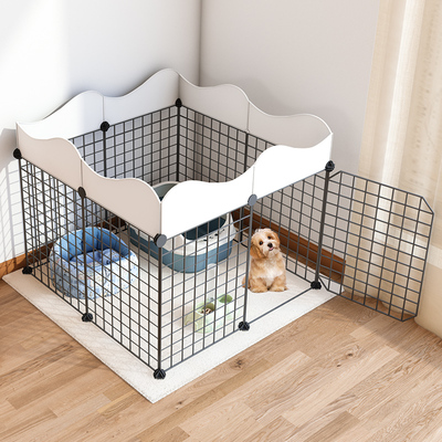 速发围栏室高加内狗笼中小型犬泰迪隔离门防护栏自由组合狗窝