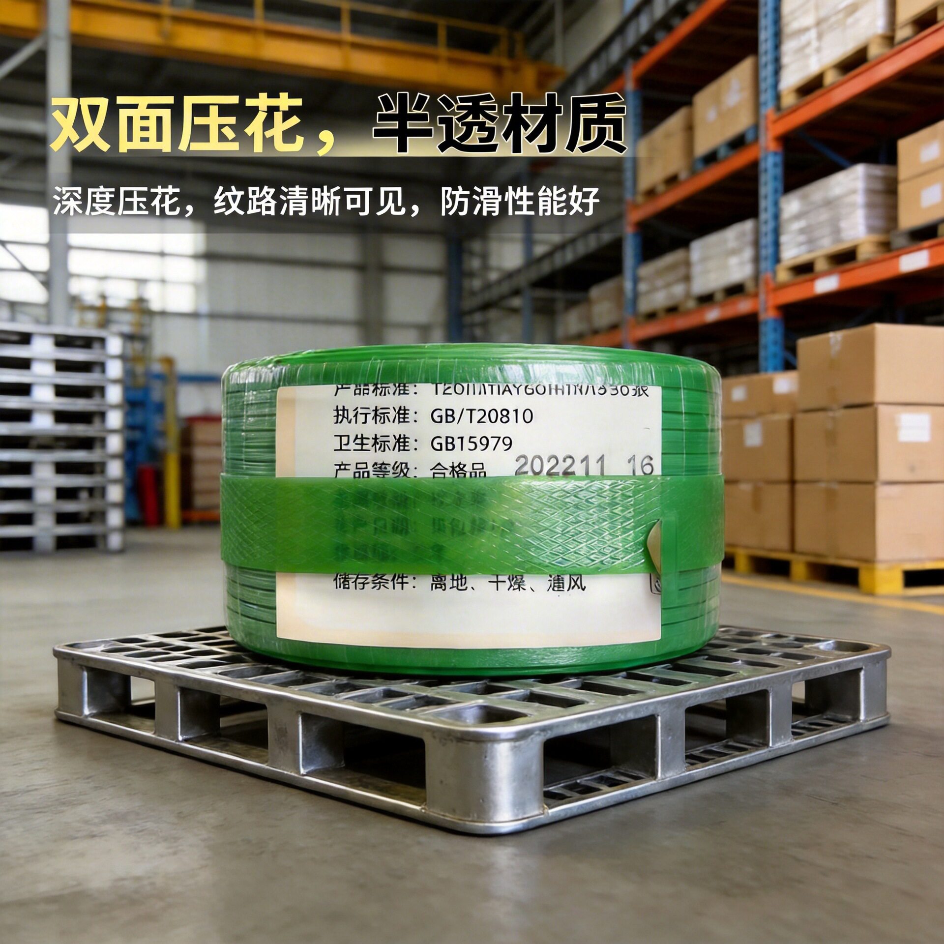 塑钢打包带绿色机用编织托盘包装PET厂家批手动重型高强度捆扎