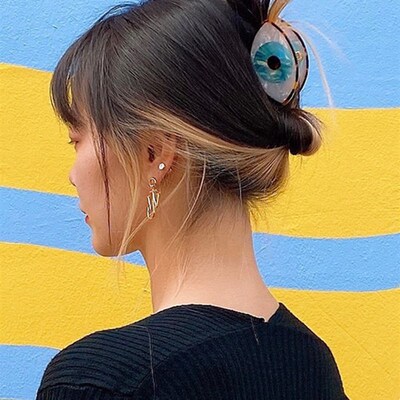 极速2021 Summer Korea Evil Eye Big Hairpin Back Of Head Hair