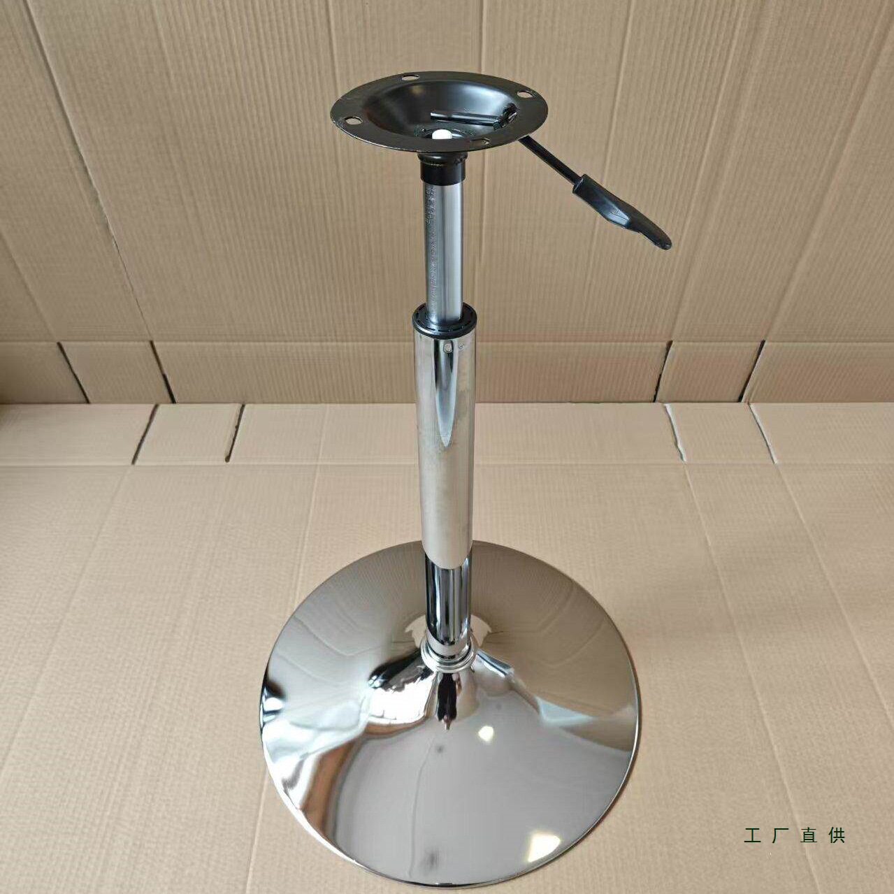 升降桌架子桌脚洽谈桌架升降旋转吧椅架子小桌子配件桌腿金属支杆